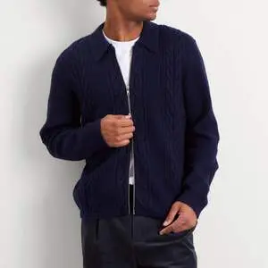 WAX LONDON Friar Zip Knit Jacket