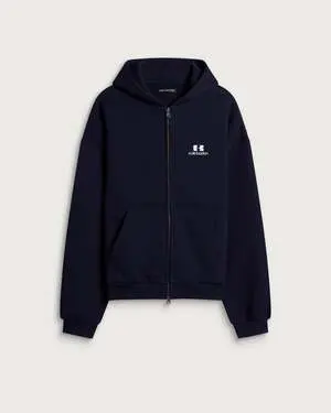 COLE BUXTON Icon Logo Zipped Hoodie - Navy
