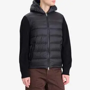 Moncler Hybrid Zip Through Hooded Jacket