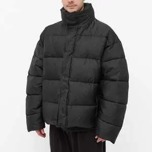 Balenciaga All Over Bb Logo Puffer Jacket