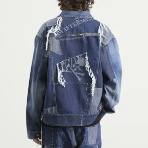 MASTERMIND WORLD Patchwork Jacquard Denim Jacket