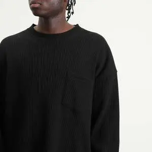 FRIZMWORKS Oversized Waffle Pocket Long Sleeve T-shirt