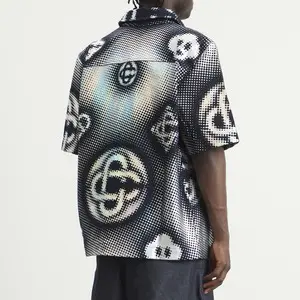 Casablanca Pearlescent Monogram Denim Shirt