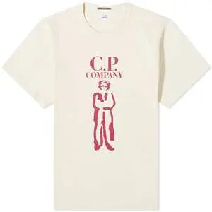 C.P. COMPANY 30/2 Mercerized Jersey Twisted British Sailor T-shirt - Pistachio Shell