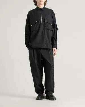 Comme Des Garçons Half Zip Micro Gingham Shirt