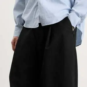 Studio Nicholson Sorte Deep Pleat Volume Pant