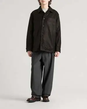 Comme Des Garçons Oil Deer Leather Car Coat Jacket