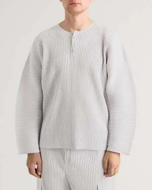 Issey Miyake Pleated Long Sleeve Top