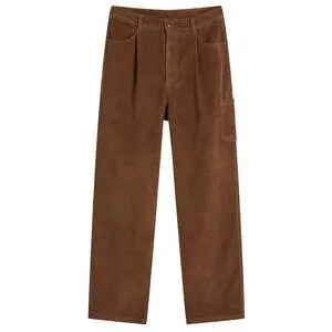 FRIZMWORKS Corduroy Wide One Tuck Pants - Brown