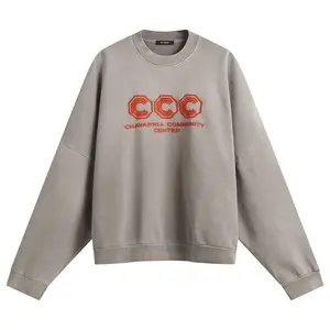 WILLY CHAVARRIA Ccc Hooligan Crew Sweatshirt - Concrete