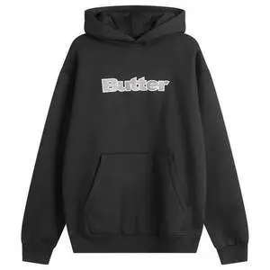 BUTTER GOODS Textured Logo Hoodie - Black