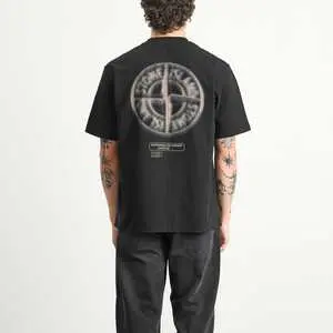 Stone Island Bleeding Numbers Compass Print T-shirt