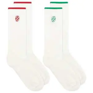 Drole De Monsieur 2-pack Logo Socks | Cotton/elastane/polyamide | End Clothing
