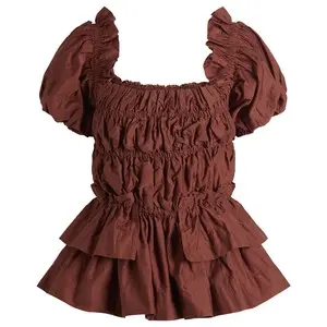 DAMSON MADDER Lyza Blouse - Brick