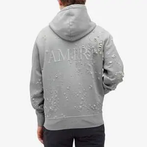 Amiri Ma Shotgun Embroidered Logo Hoodie