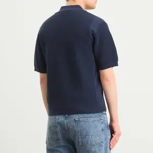 Drole De Monsieur Monogramme Open Weave Polo