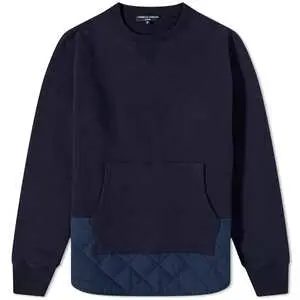 Comme Des Garçons Quilt Hem Crew Sweatshirt