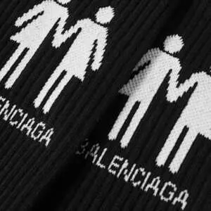 Balenciaga Pride Tennis Socks - Black/white