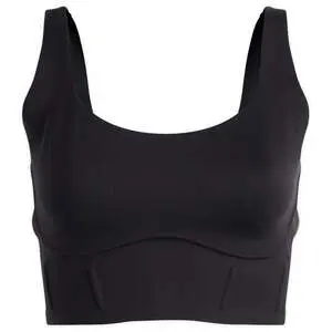 Nike X Skims Matte Corset Longline Bra - Obsidian