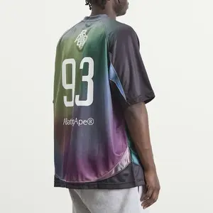 A BATHING APE Tie Dye Football Jersey T-shirt