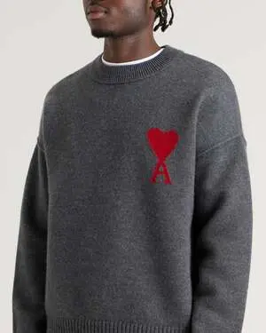AMI Paris Crewneck Contrasted Adc Jumper