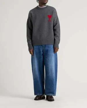 AMI Paris Crewneck Contrasted Adc Jumper