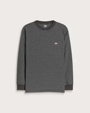 DANTON Long Sleeve Stripe T-shirt - Black/white Stripe