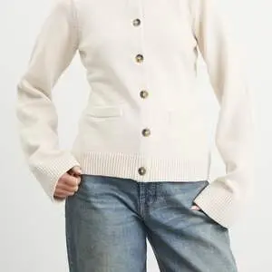 Good American Button Front Knit Cardigan