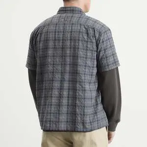 THISISNEVERTHAT Plaid Shorts Sleeve Fishing Shirt