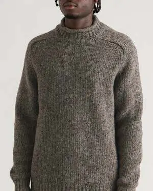 PITTARI Findhorn Donegal Roll Collar Jumper