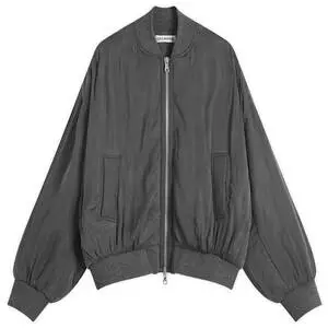 COLE BUXTON Cupro Bomber Jacket - Black
