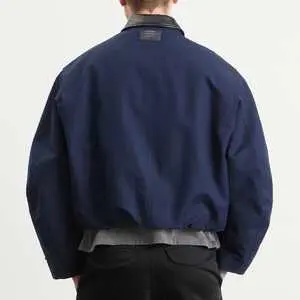 Acne Studios Opado Double Cotton Satin Jacket - Navy