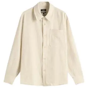 A.p.c. Basile Marl Cotton Overshirt - Ecru