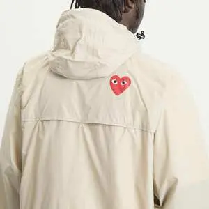 Play Comme Des Garcon X K-way Half Zip Packable Jacket