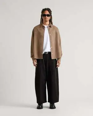END. Task Suede Leather Shirt