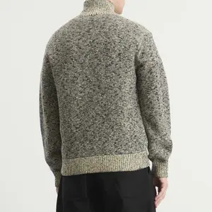 JIL SANDER Speckled Mouline Zip Up Jumper