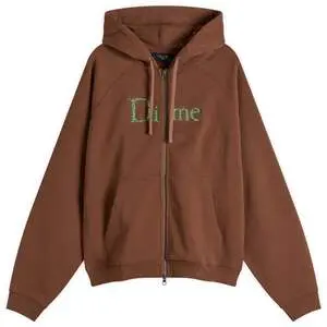 DIME Classic Veins Zip Hoodie - Brown