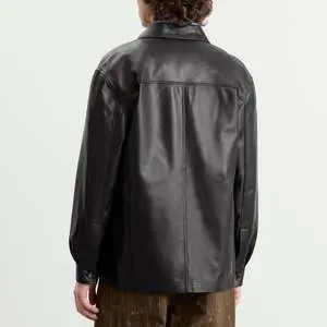 Drole De Monsieur D Ornament Leather Shirt
