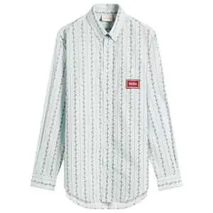 Drole De Monsieur Stripe Logo Shirt - Light Blue