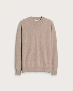 PITTARI Usk Lambswool Roll Collar Jumper - Neutrals