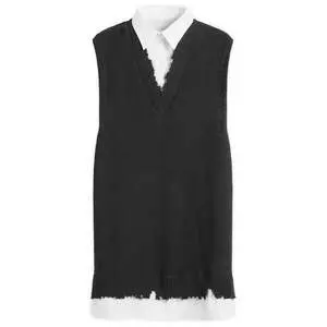 MAISON MARGIELA Knitted V-neck Mini Dress
