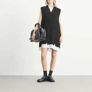 MAISON MARGIELA Knitted V-neck Mini Dress