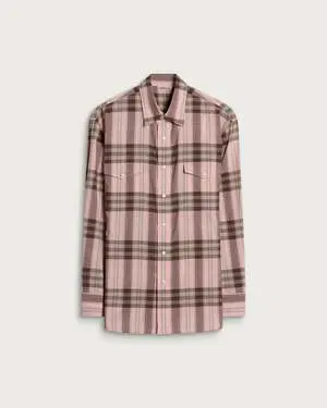 Auralee Check Shirt - Pink Check