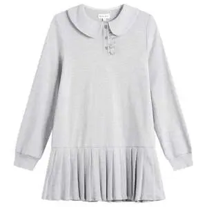 MY MUM MADE IT Polo Mini Long Sleeve Pleat Dress