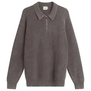 BOUND Acid Wash Half Zip Pullover - Brown