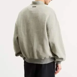 Fear Of God Signature 90s Polo Sweatshirt - Concrete Heather