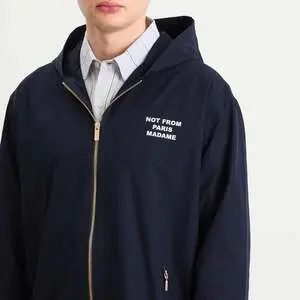 Drole De Monsieur Slogan Zip Hoodie