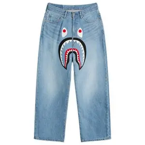 A BATHING APE Shark Loose Fit 13oz Jeans - Indigo