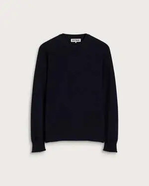 PITTARI Usk Lambswool Roll Collar Jumper - Blue