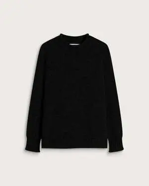 PITTARI Seti Heritage Lambswool Roll Collar Jumper - Black